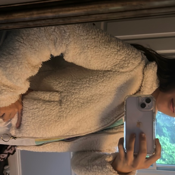 Jackets & Coats | Fluffy Jacket Very Light Good Condition | Poshmark